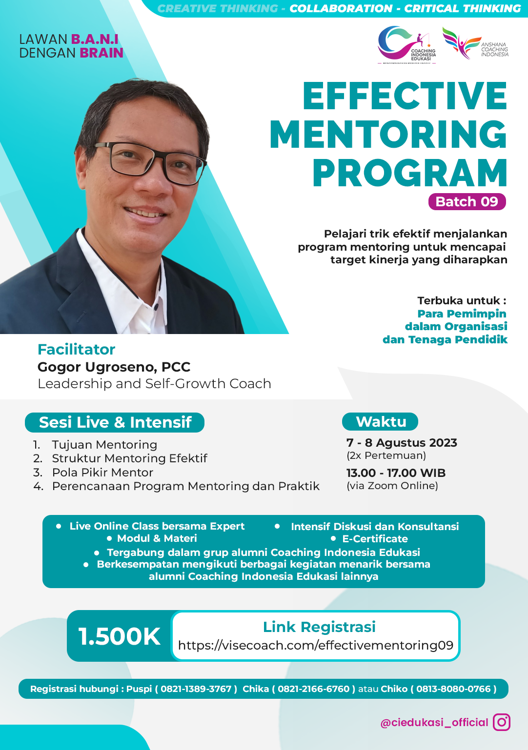Effective Mentoring Program 09 - Wujudkan Potensi Terbaik Anda dengan Visecoach